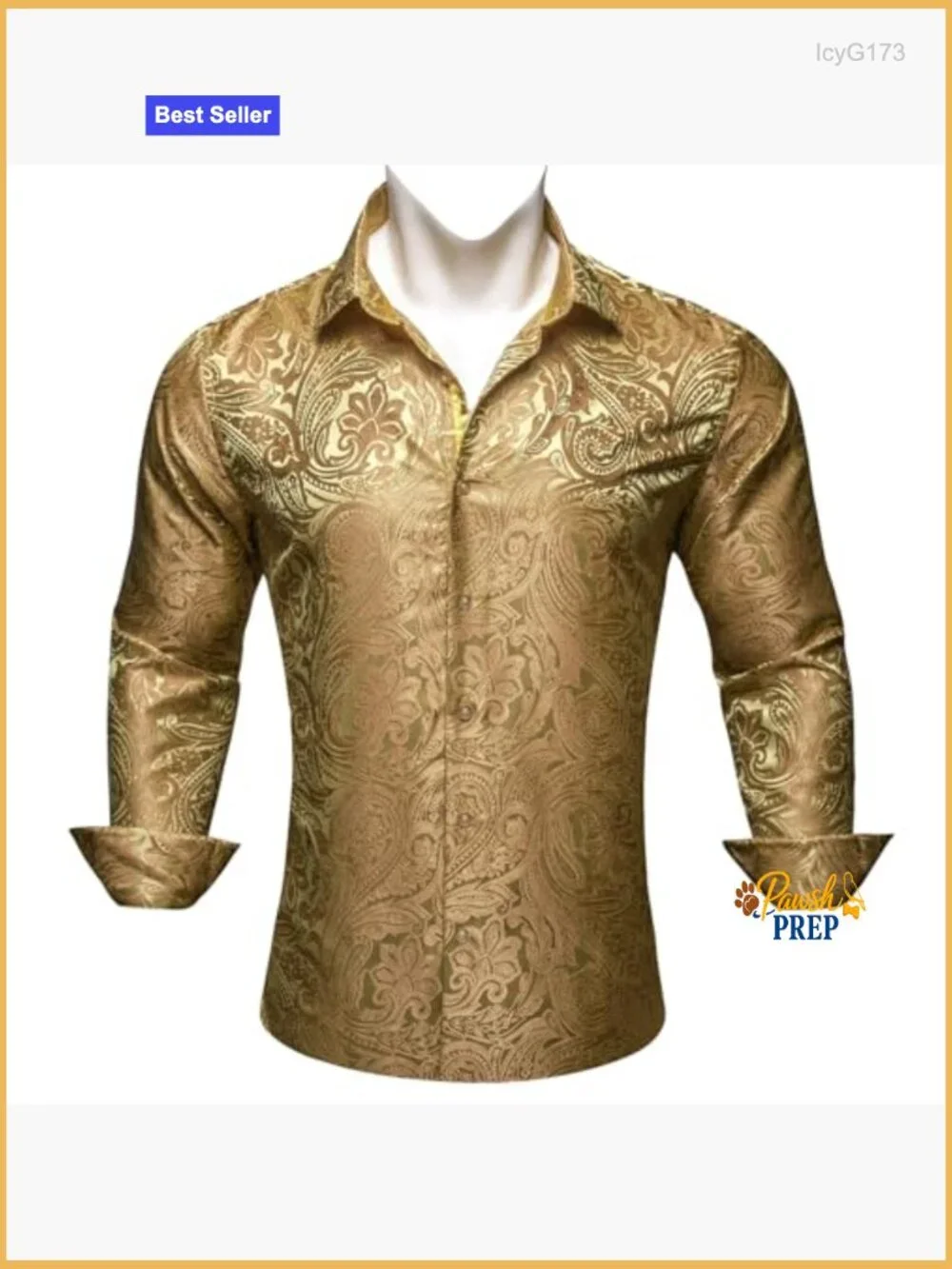 Shirts | Mens Western Paisley Silk Button Down Dress Shirt Long Sleeve ...